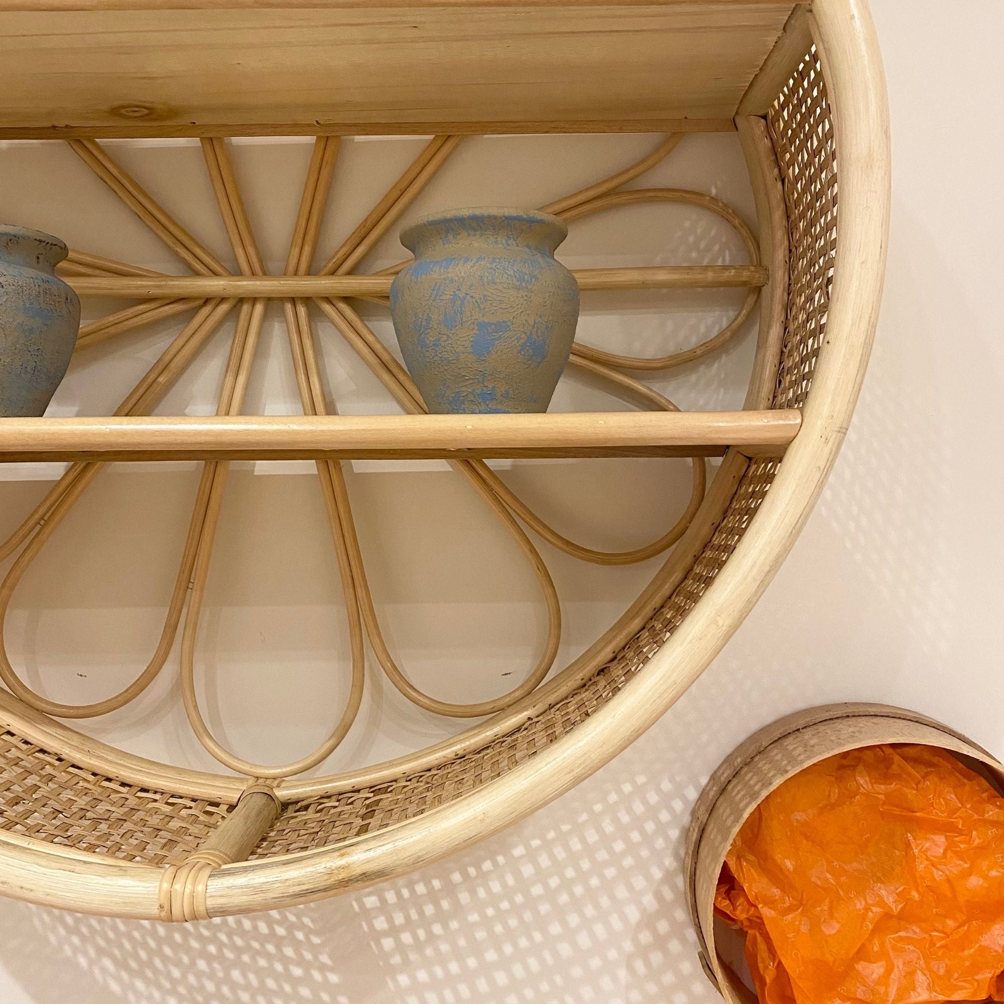 Handmade Round Bamboo Shelf 65 cm – P E S H C E